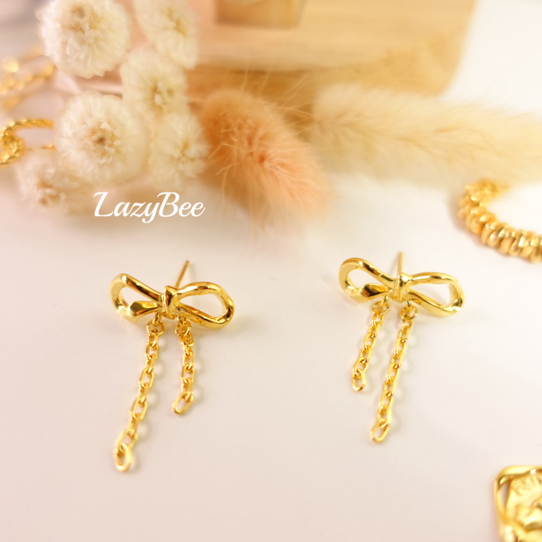 小眾商品｜緞帶 結 與 鍊｜925純銀 - Lazybee